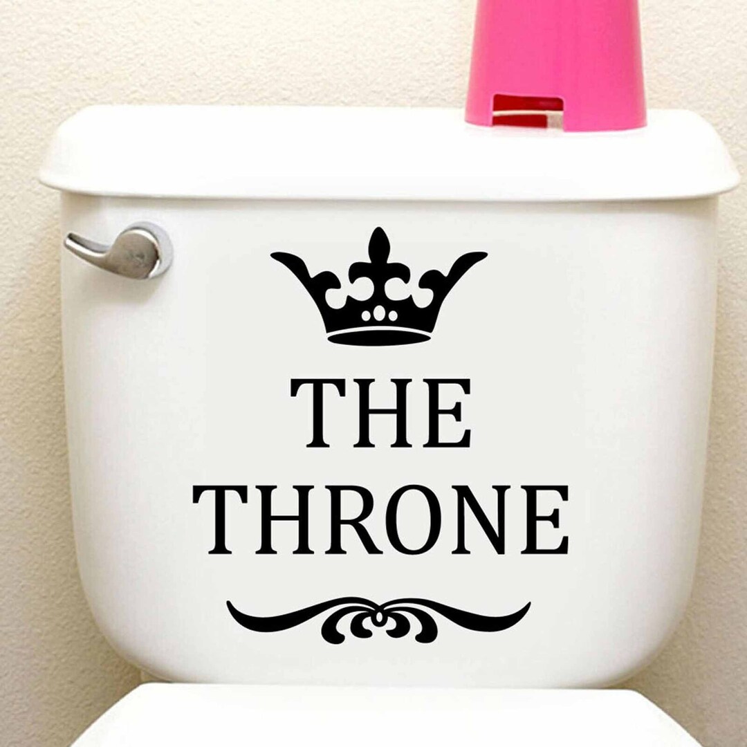 The Throne Crown Funny Toilet Stickers on Wall Decoration for Bathroom ...