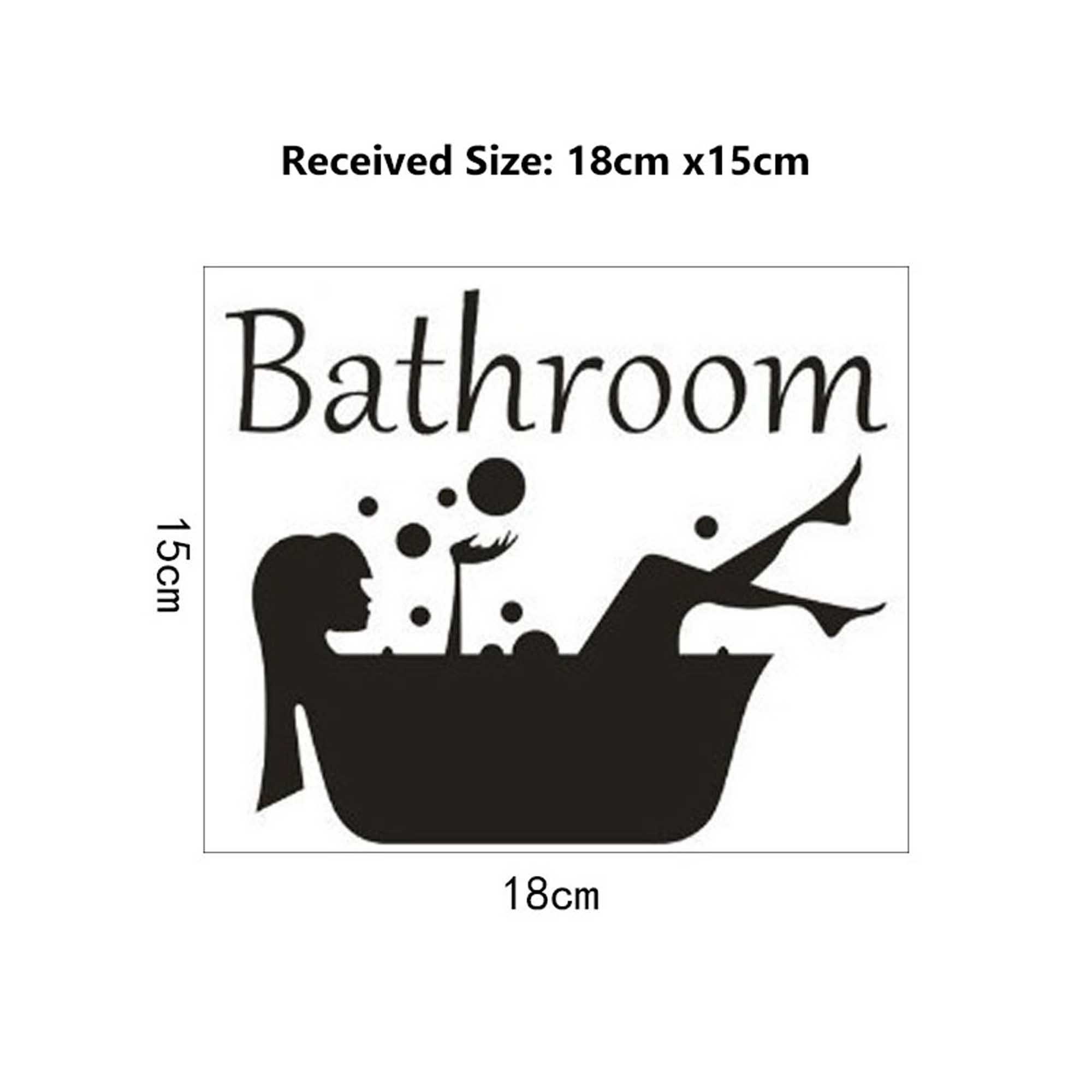 Bathroom Beauty Girl on the Bathtub Wall Stickers Art Design Stickers ...