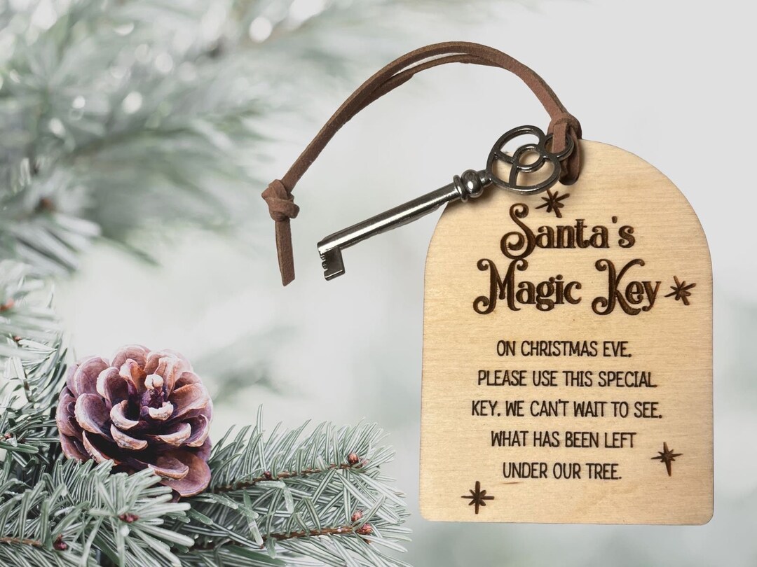 Santa's Magic Key Christmas Ornament SVG: Laser Cut File (digital ...