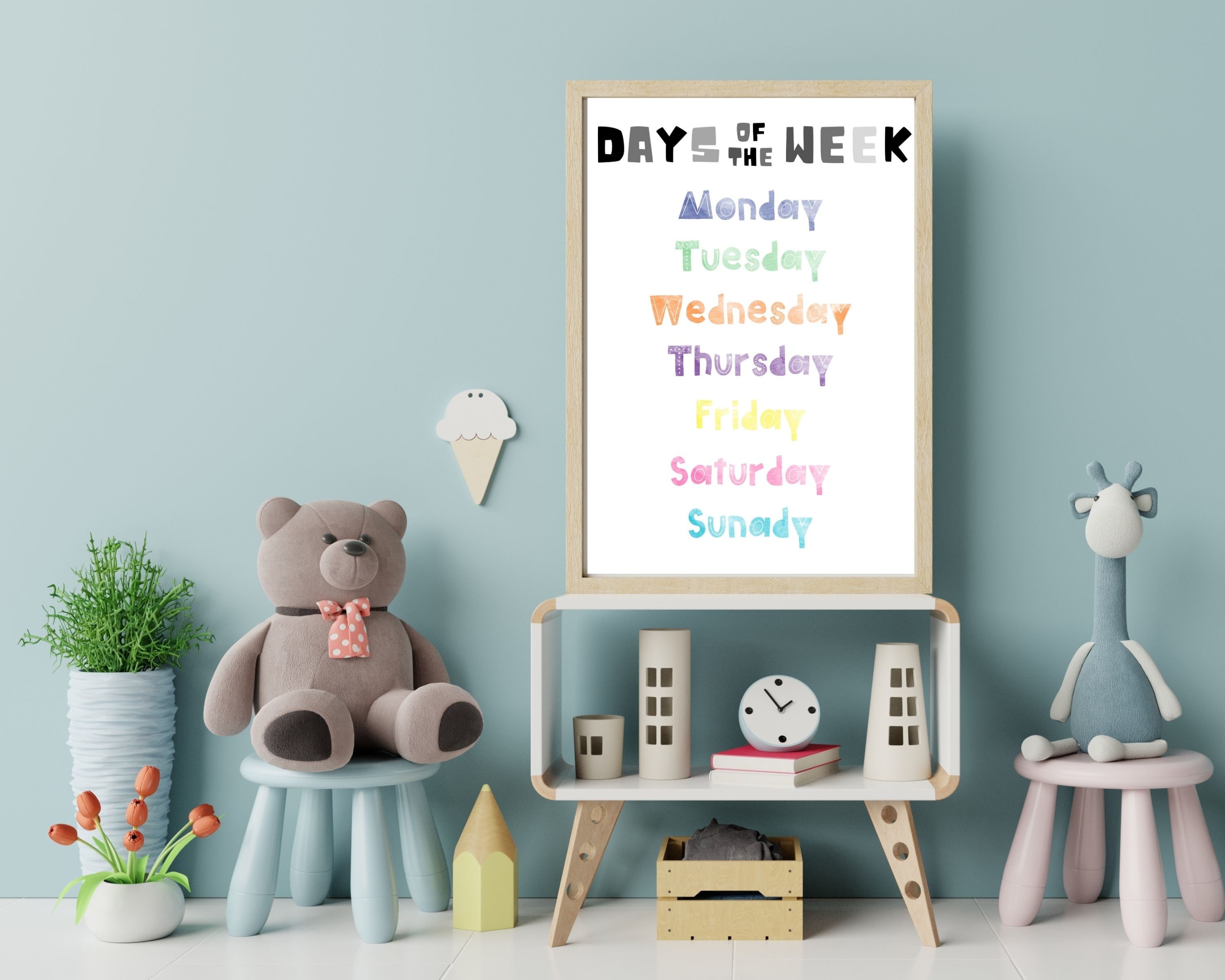 Days of the Week Classroom Printables Classroom Decor Kindergarten Pre ...