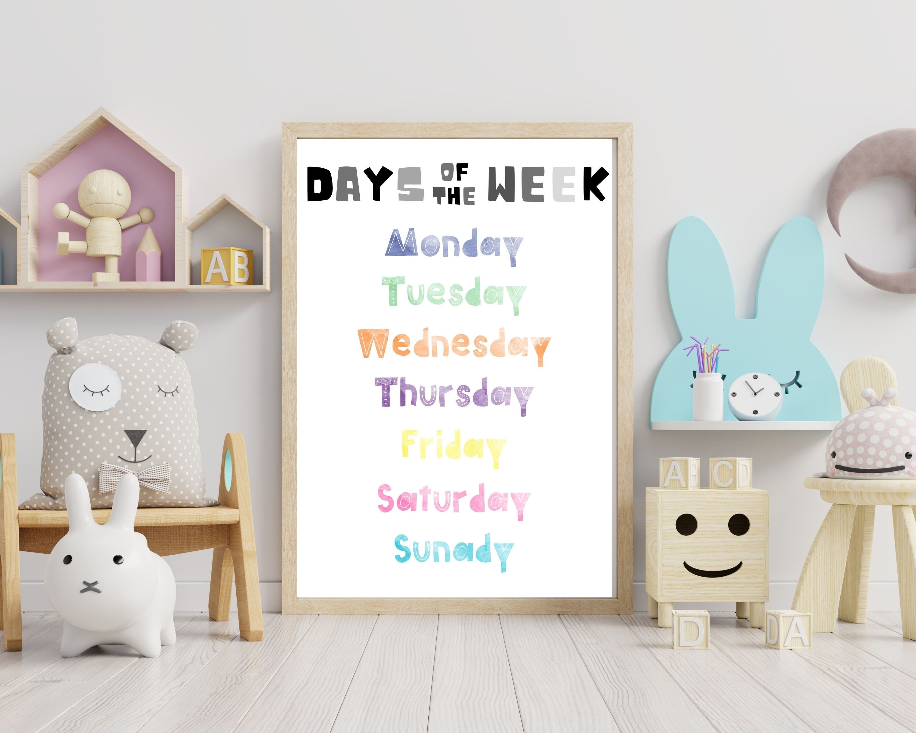 Days of the Week Classroom Printables Classroom Decor - Etsy UK