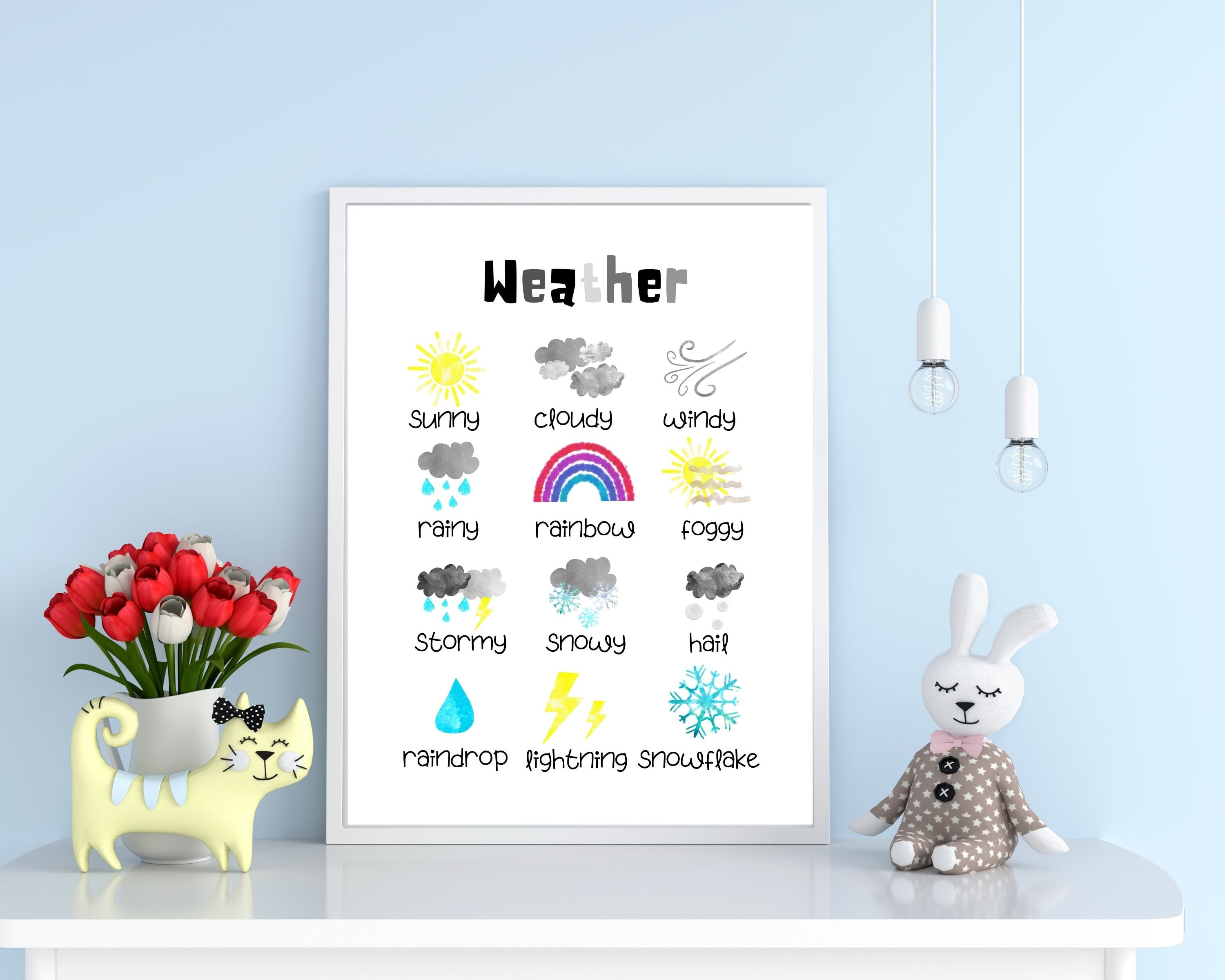 Weather Poster Classroom Decor Homeschooling Teaching - Etsy