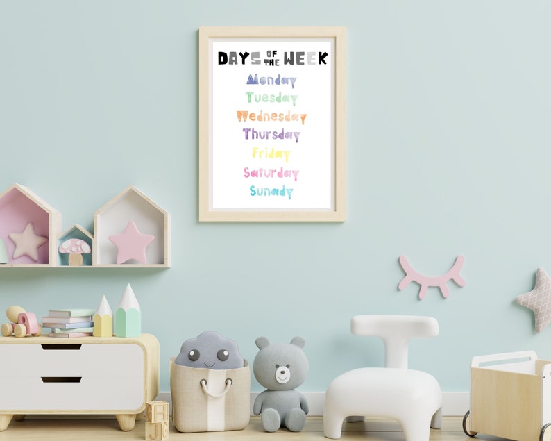 Days of the Week Classroom Printables Classroom Decor Kindergarten Pre ...