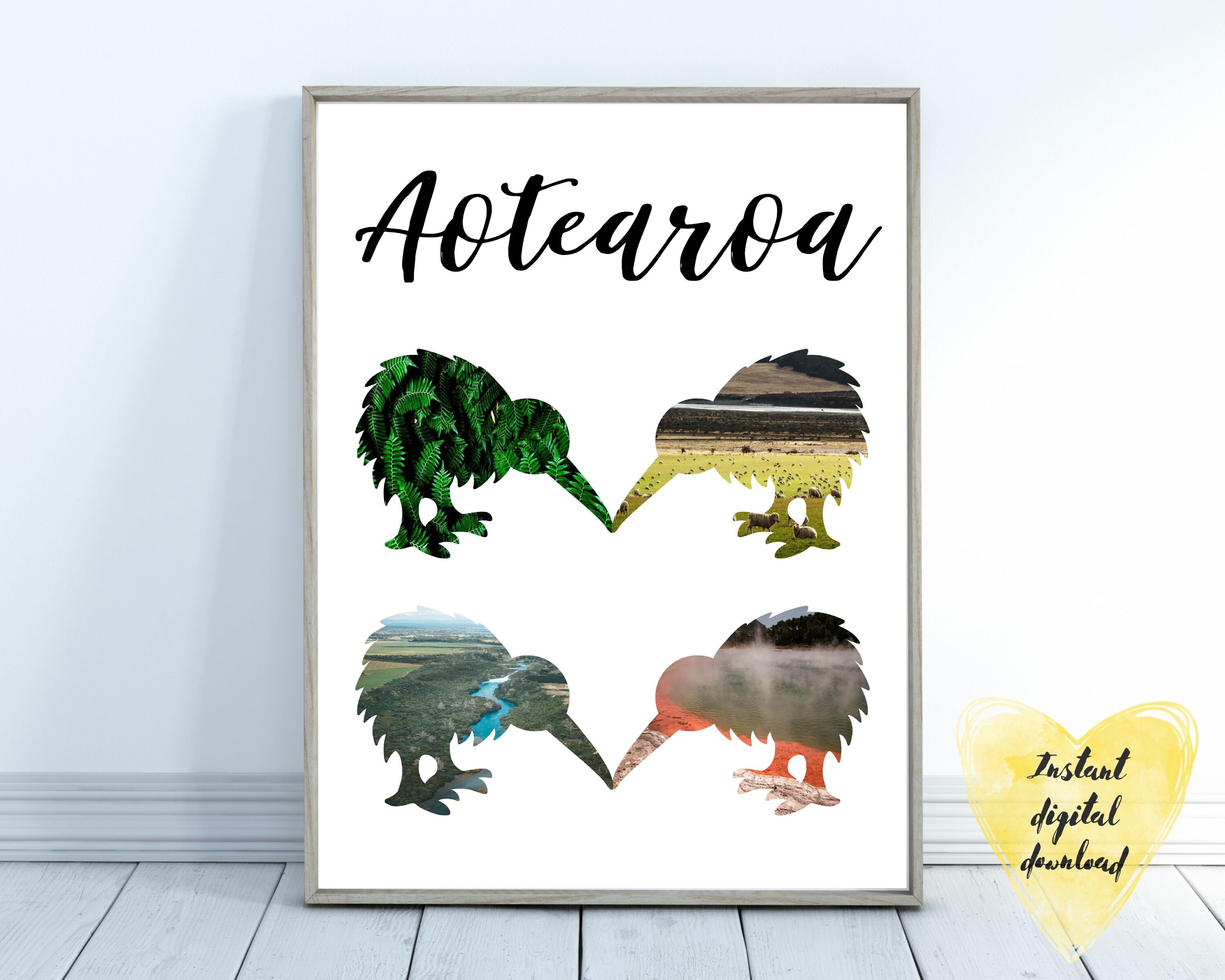 New Zealand Kiwi Bird Printable Wall Art Maori Aotearoa - Etsy New Zealand