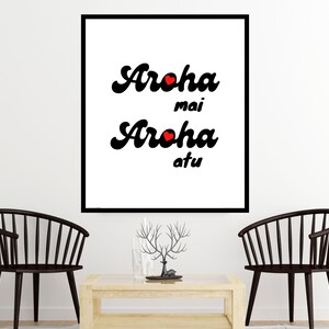 Aroha Love Maori Wall Art Printables Nzprints - Etsy New Zealand