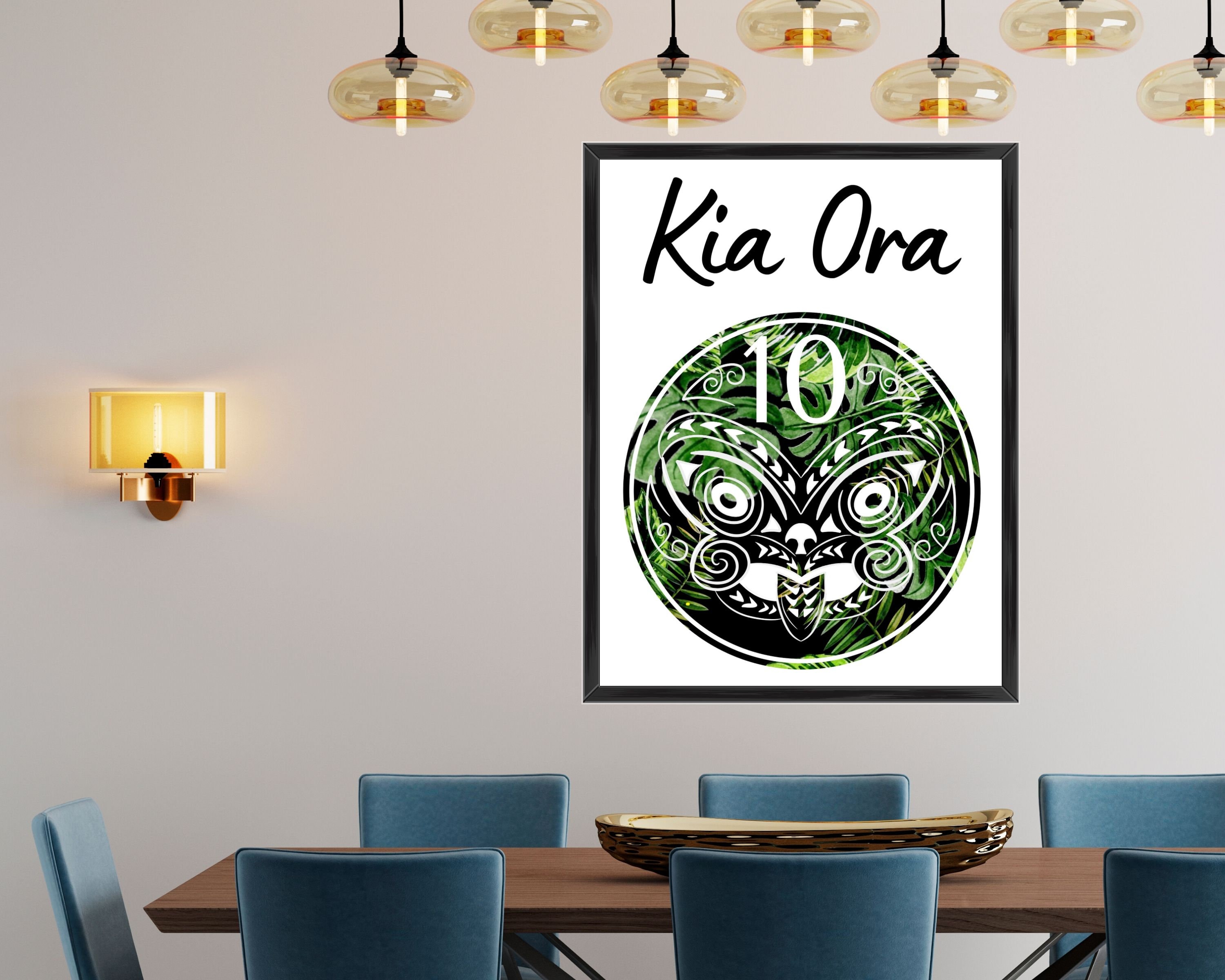 Kia Ora New Zealand Pirnt Hello Greeting Maori Language NZ Poster Te ...