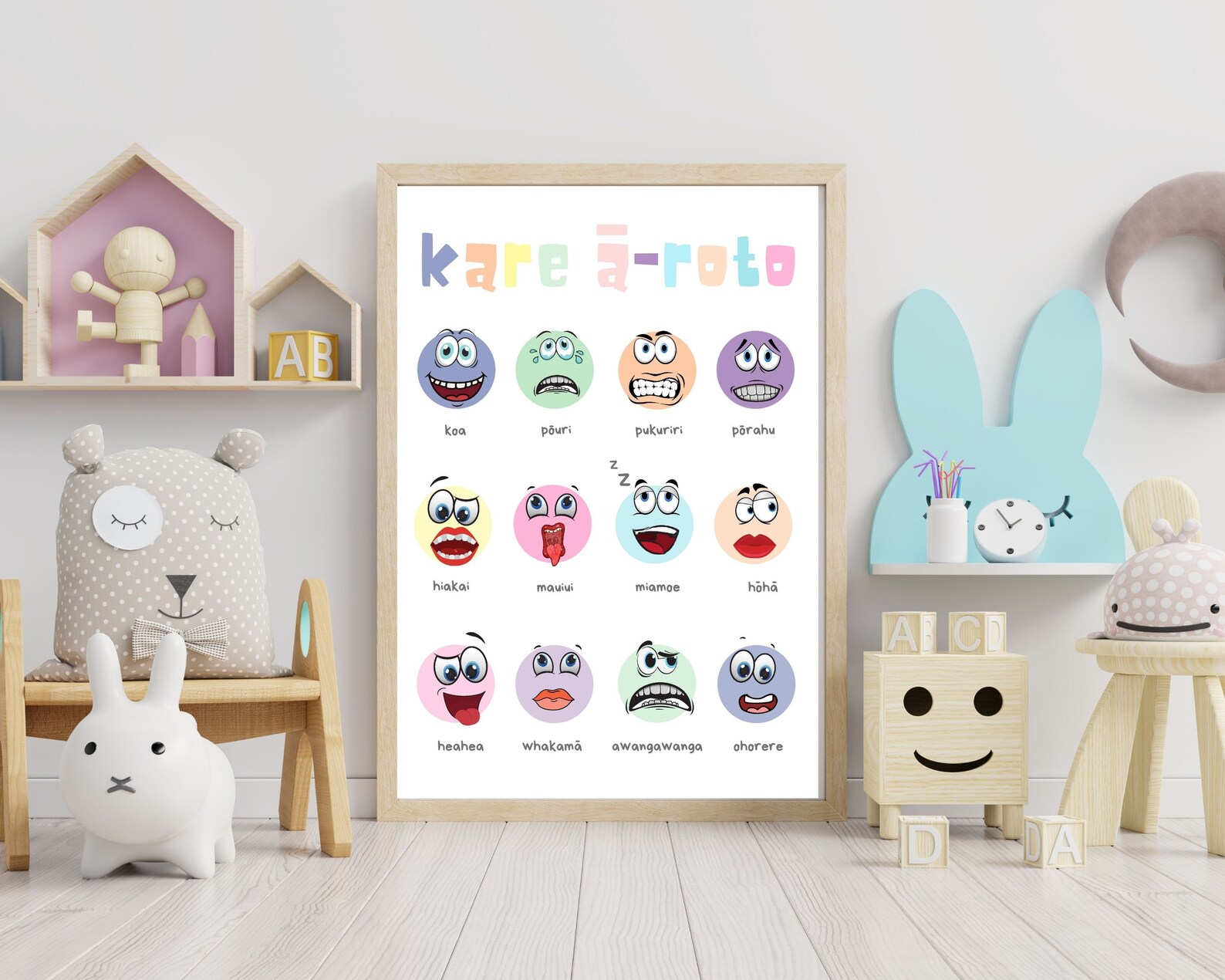 Feelings Poster Te Reo Maori to English Classroom Decor Teaching Poster ...