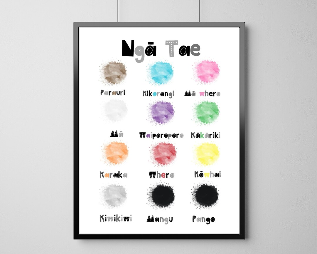 Maori Colours Classroom Printables Classroom Poster Kindergarten Educational Te Reo