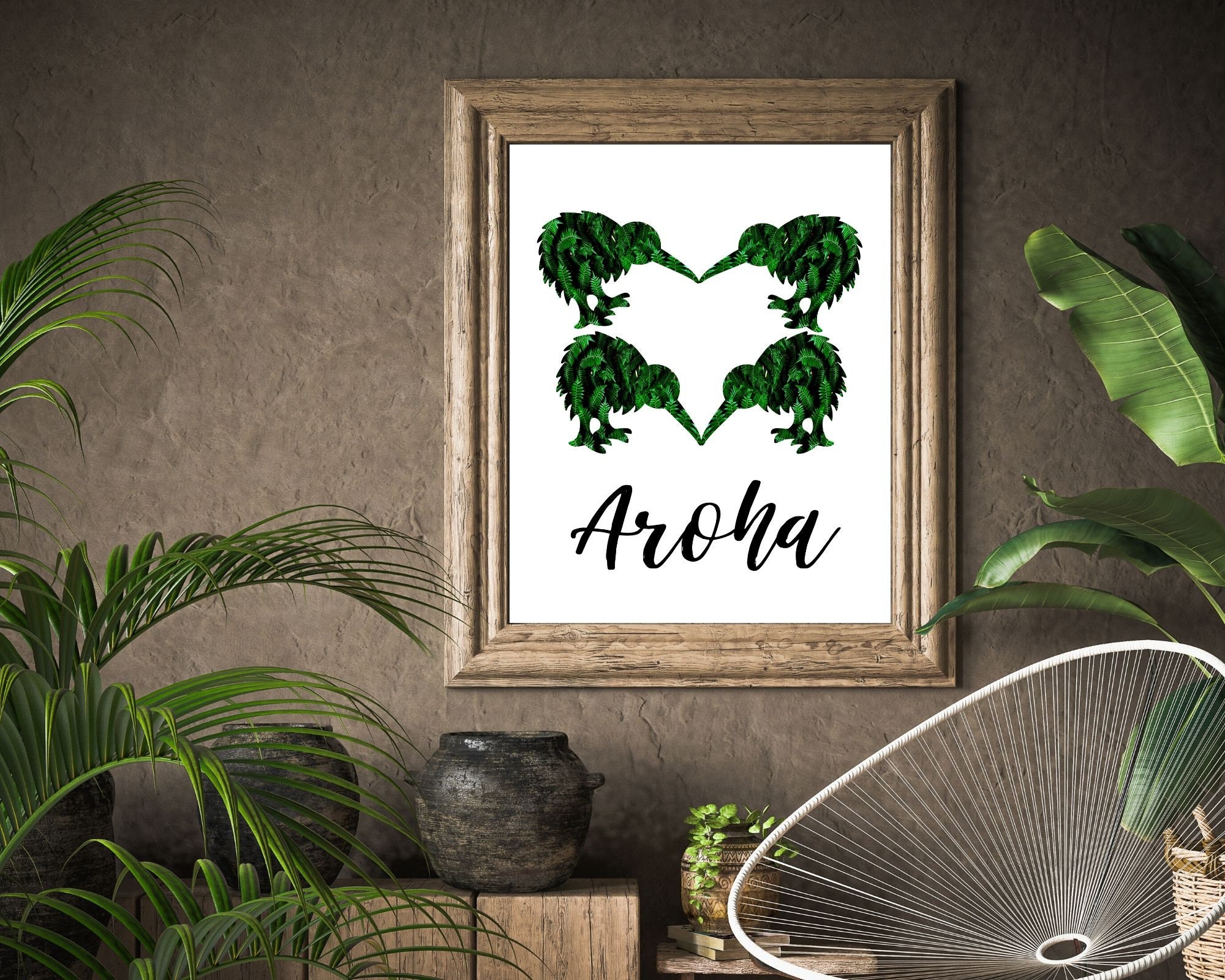 Kiwi Heart Aroha - Maori Love - Maori Language - NZ Poster - Te Reo ...