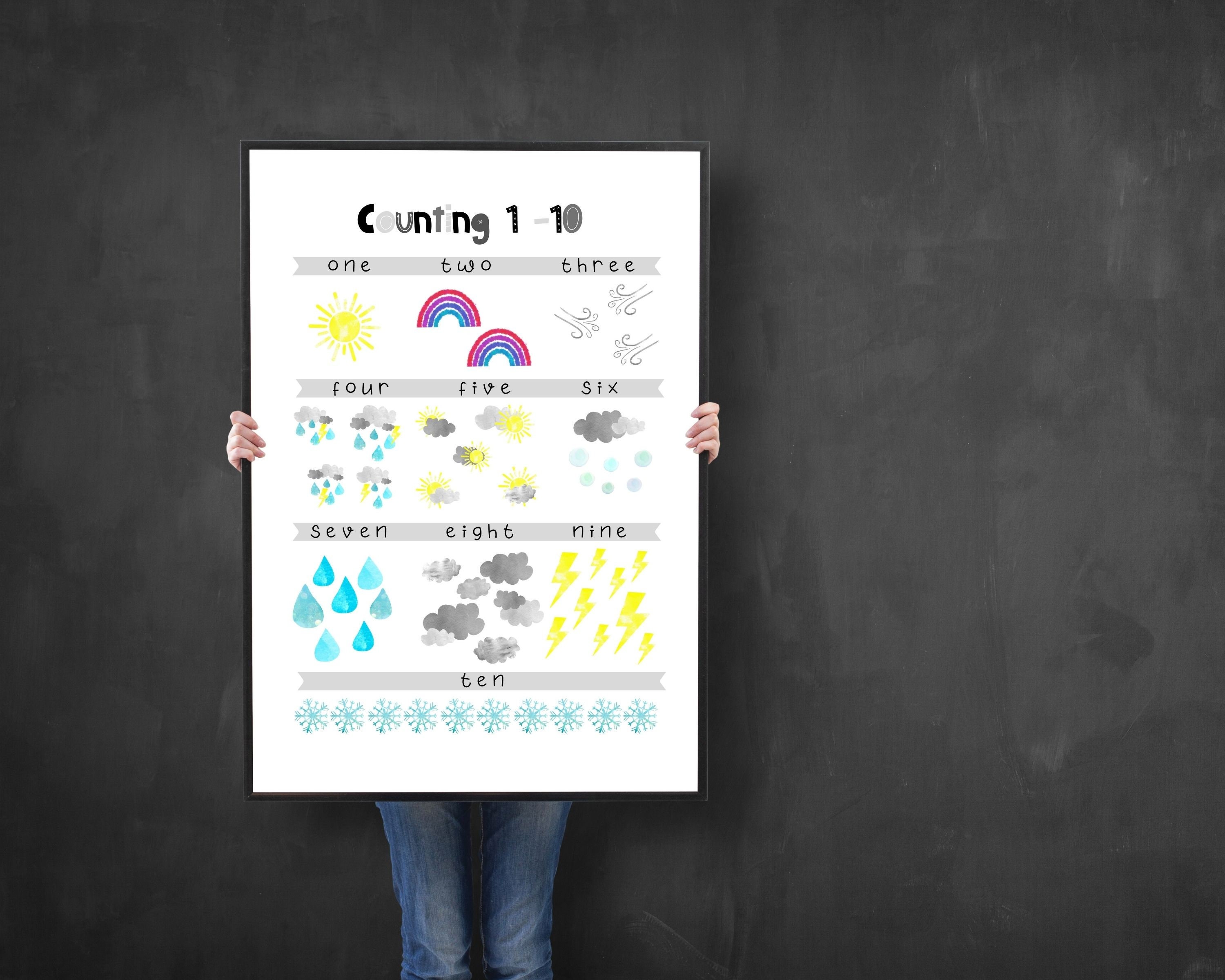 Counting 1-10 Weather - Classroom Decor - Homeschooling - Teaching ...