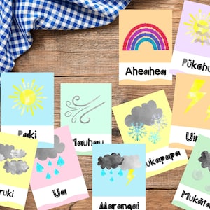 Weather Flashcards Maori - Learn Maori - Vocabulary Cards - Educational ...