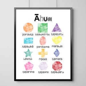 Te Reo Maori to English Set of 3 Learn Maori Shapes Colours Weather ...