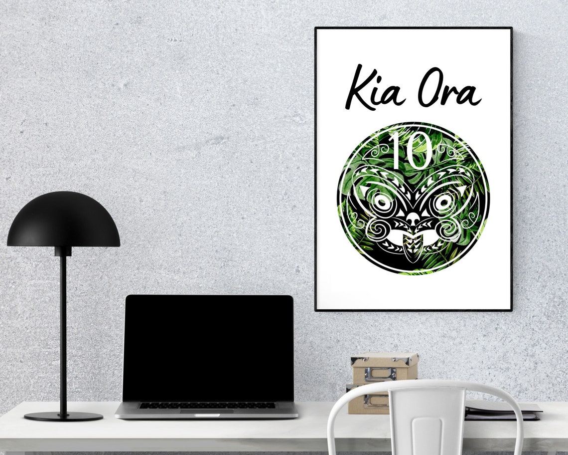 Kia Ora New Zealand Pirnt Hello Greeting Maori Language NZ Poster Te ...