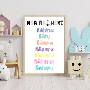 Maori Days of the Week - Classroom Printables, Classroom Poster ...