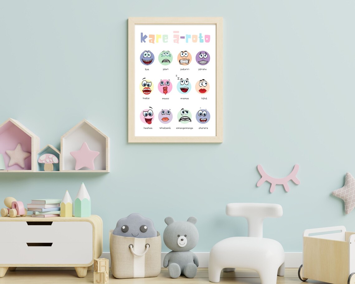 Feelings Poster Te Reo Maori to English Classroom Decor Teaching Poster ...