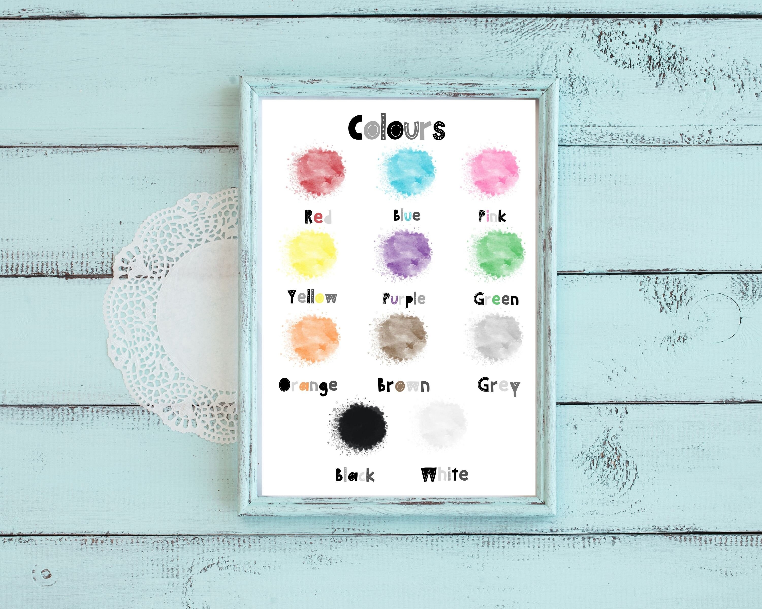 Colours Poster- Classroom Decor - Homeschooling - Teaching Poster ...