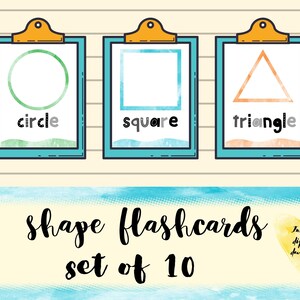 Shapes Flashcards - A4 Poster - Vocabulary Cards - ESL -preschool ...
