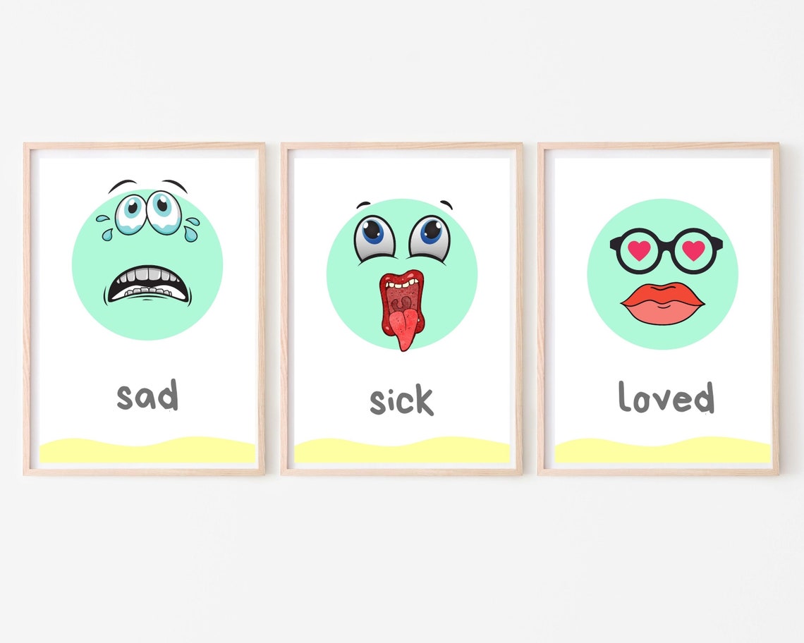 Emotion Flashcards - for Kids - Vocabulary Cards - ESL Flashcards ...