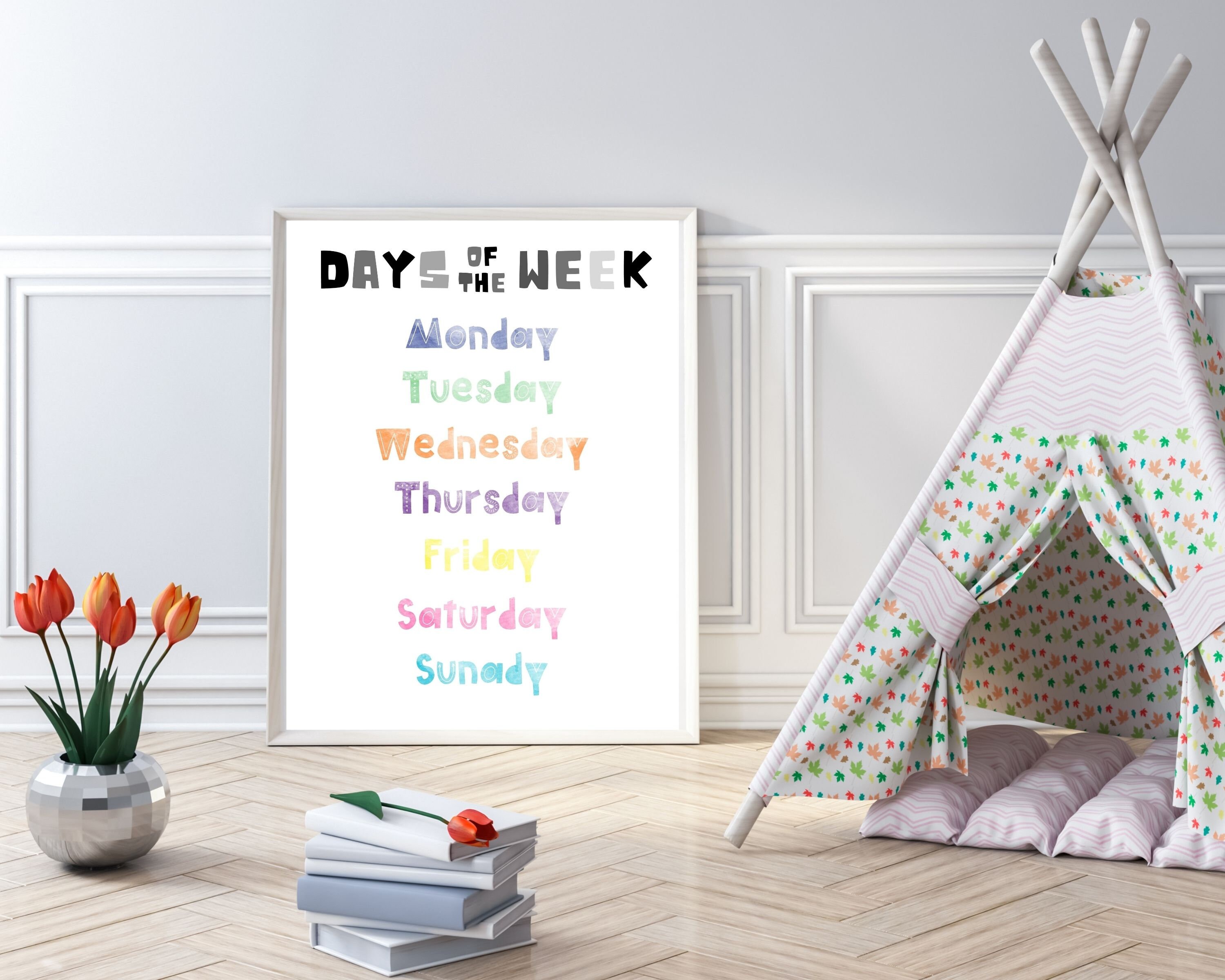 Days of the Week Classroom Printables Classroom Decor Kindergarten Pre ...