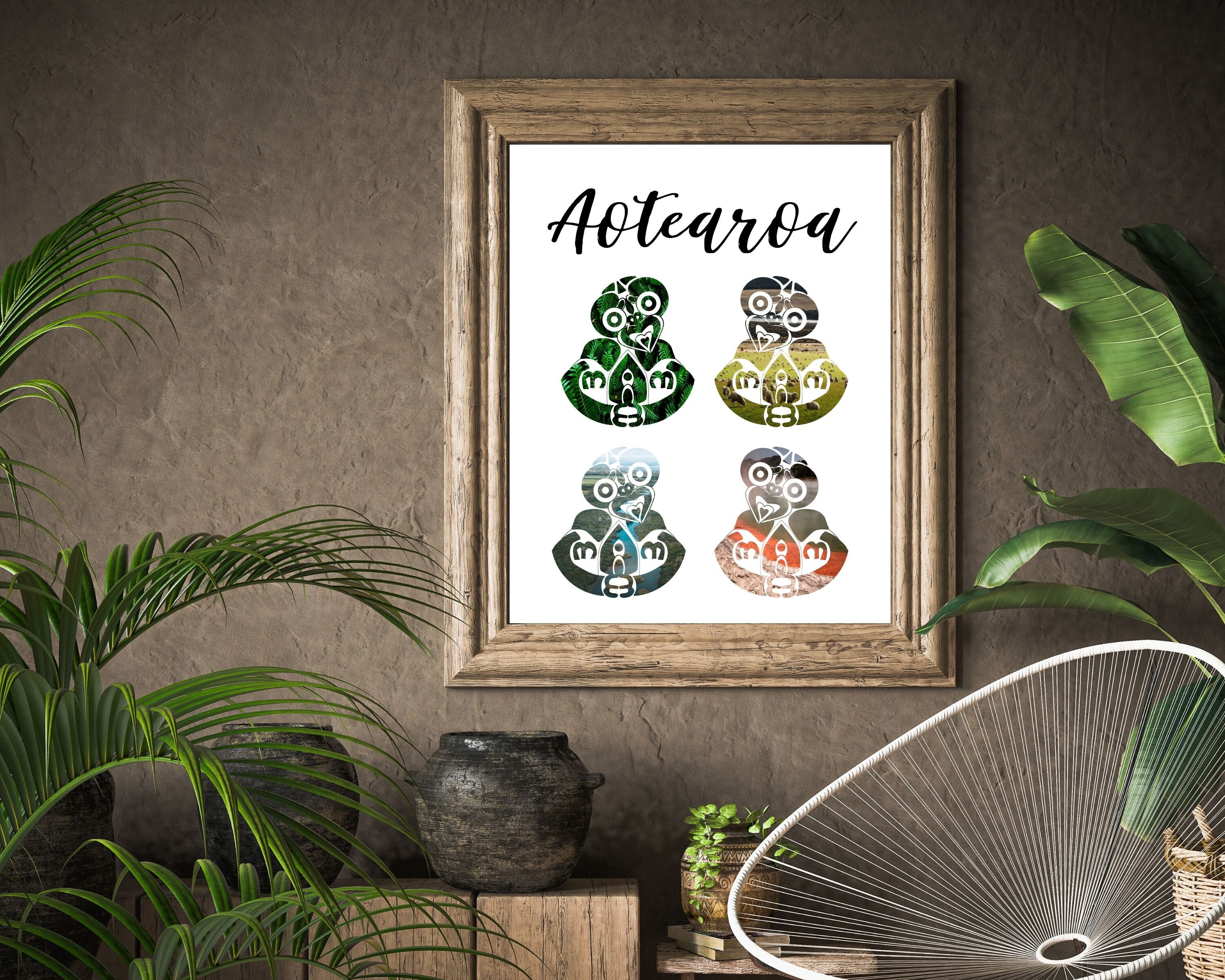 New Zealand Maori Tiki Printable Maori Wall Art Pacific Islands Art ...