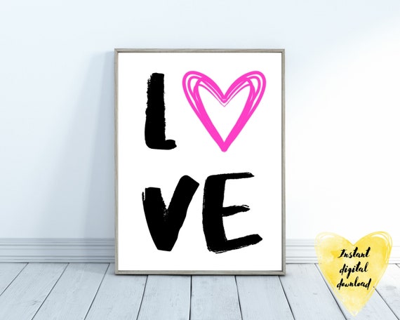 Love Art Prints Love Printables Couple Art Prints Quote | Etsy
