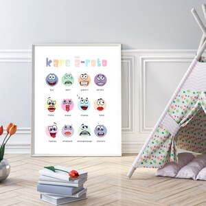 Feelings Poster - Te Reo Maori to English - Classroom Decor - Teaching ...