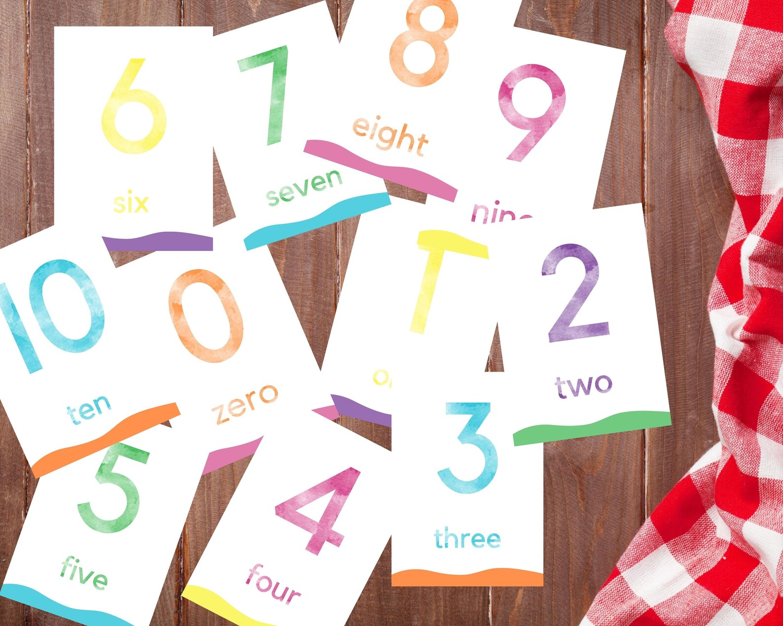Flashcards 0-20 Kids Numbers Vocabulary Cards ESL Flashcards ...