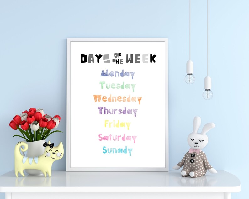 Days of the Week Classroom Printables Classroom Decor Kindergarten Pre ...