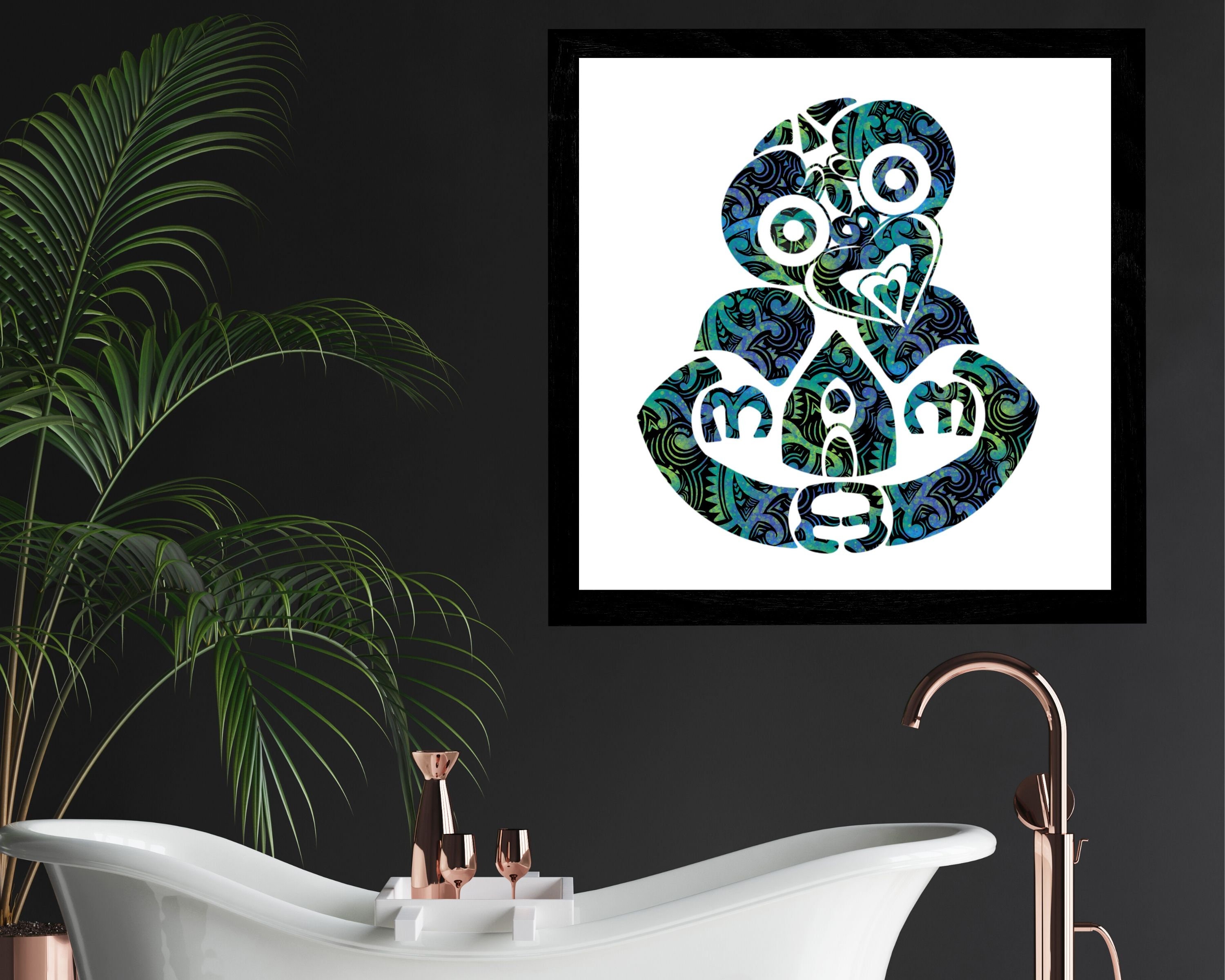 Tiki Maori Design New Zealand Tiki Print Pacific Islands | Etsy