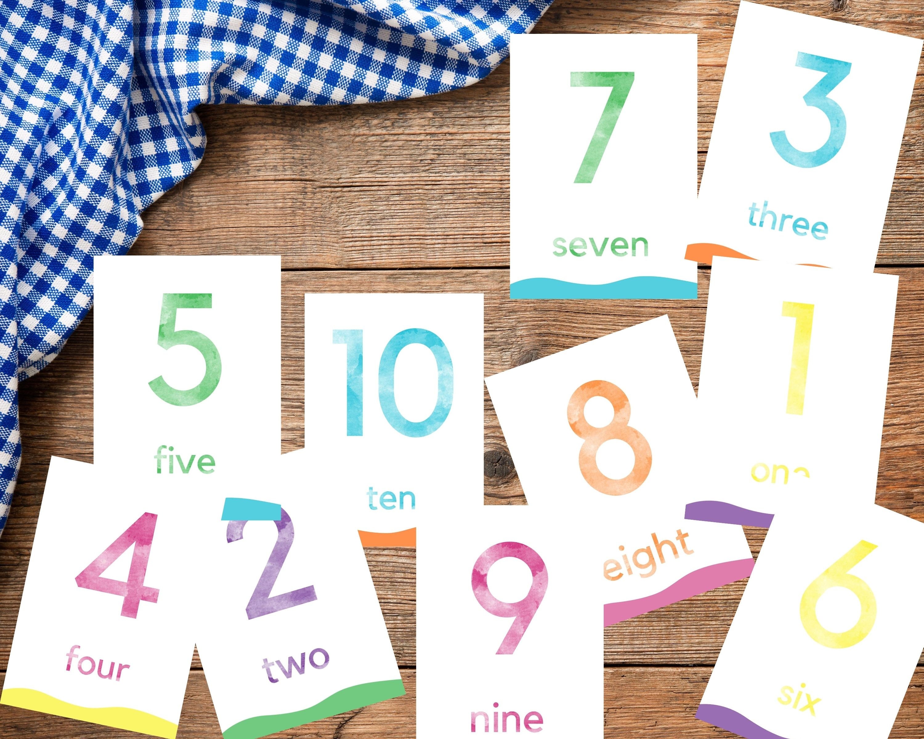 Flashcards 0-20 Kids Numbers Vocabulary Cards ESL Flashcards ...