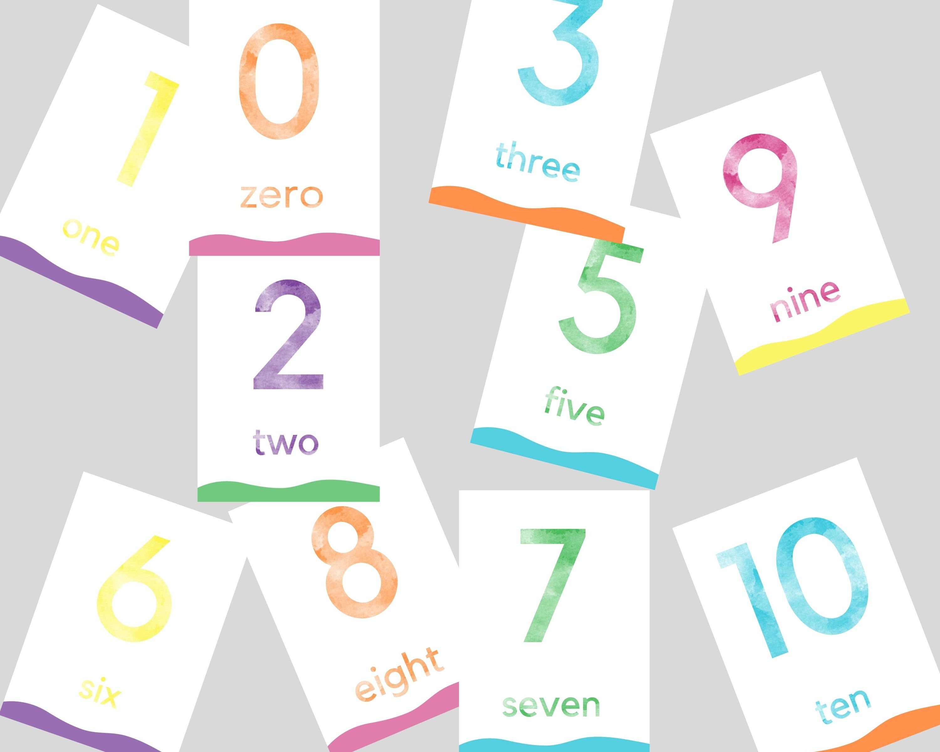 Flashcards 0-20 Kids Numbers Vocabulary Cards ESL Flashcards ...