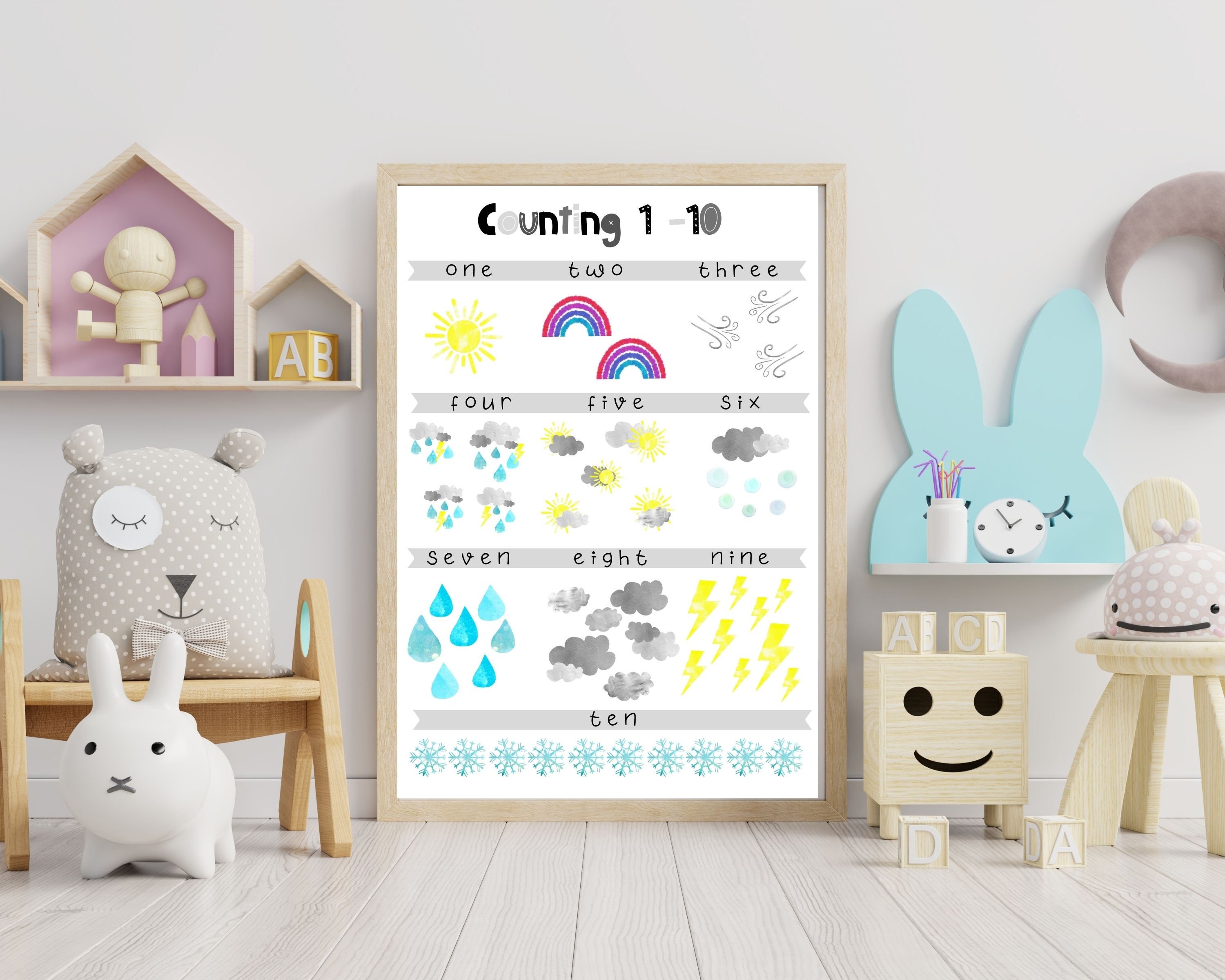 Counting 1-10 Weather - Classroom Decor - Homeschooling - Teaching ...