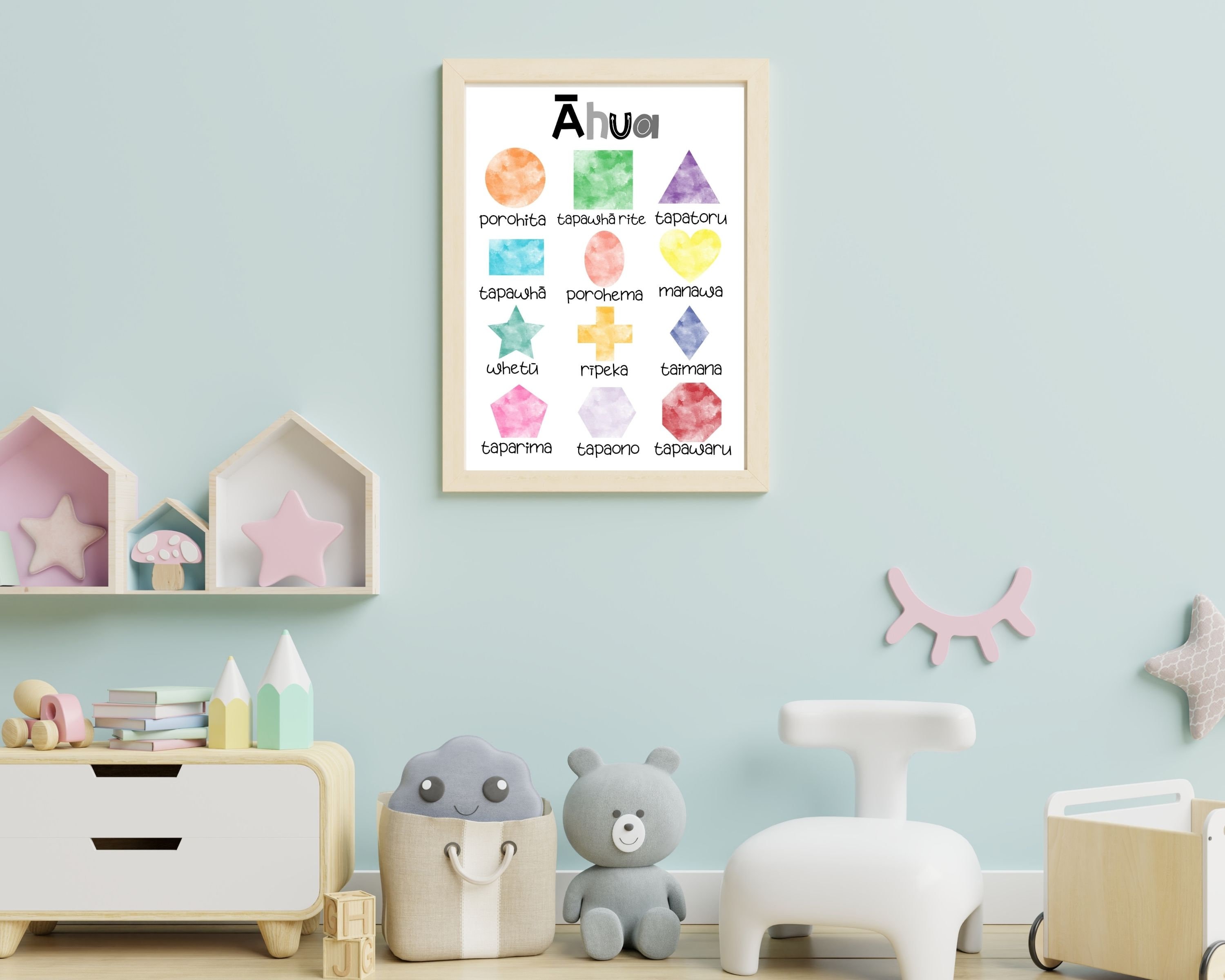 Maori Shapes Poster- Classroom Decor - Learn Maori- Teaching Poster ...