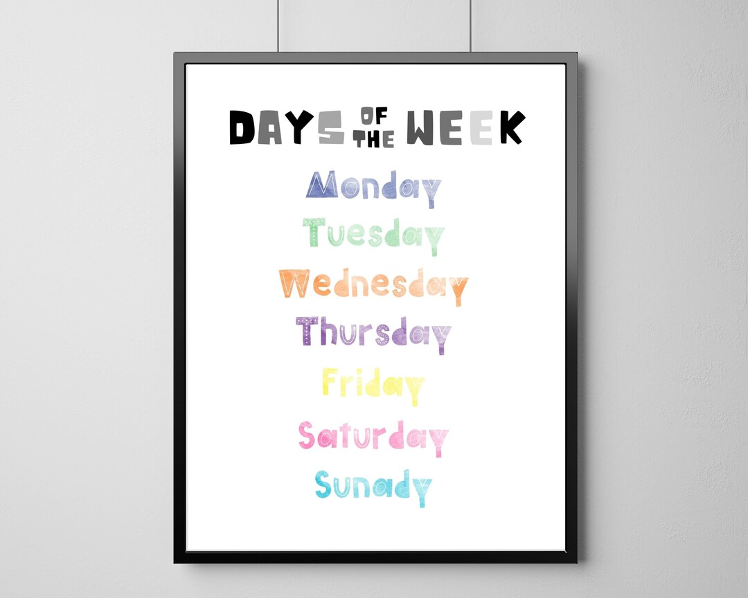 Days of the Week - Classroom Printables - Classroom Decor ...