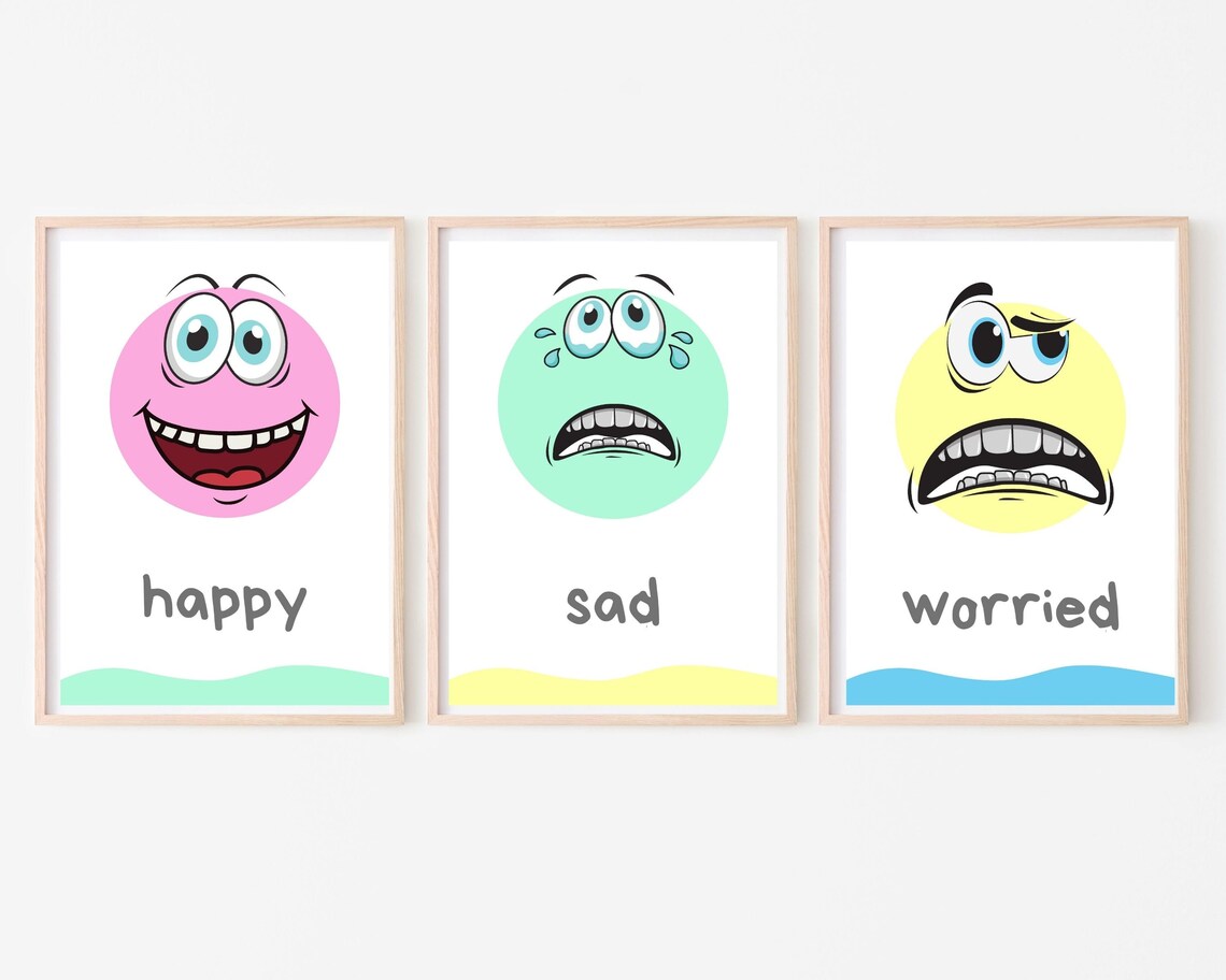 Emotion Flashcards - for Kids - Vocabulary Cards - ESL Flashcards ...