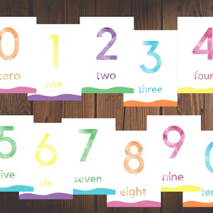 Flashcards 0-20 Kids Numbers Vocabulary Cards ESL Flashcards ...