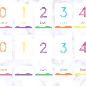 Flashcards 0-20 Kids Numbers Vocabulary Cards ESL Flashcards ...
