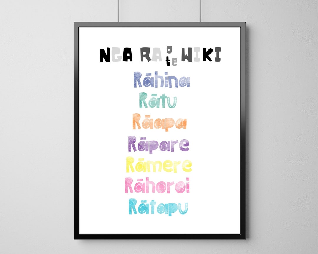 Maori Days of the Week - Classroom Printables, Classroom Poster ...