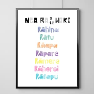 Maori Days of the Week - Classroom Printables, Classroom Poster ...