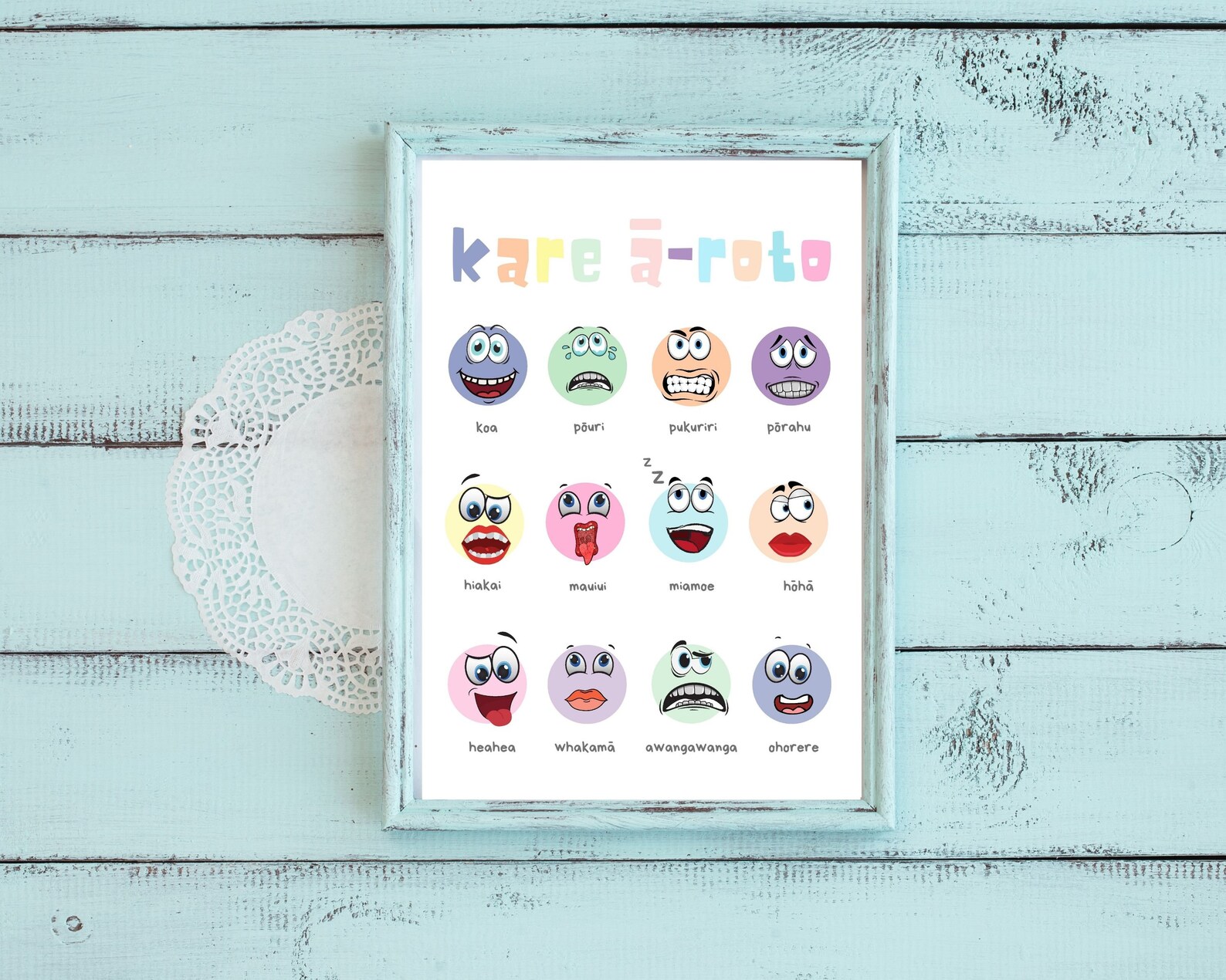 Feelings Poster - Te Reo Maori to English - Classroom Decor - Teaching ...