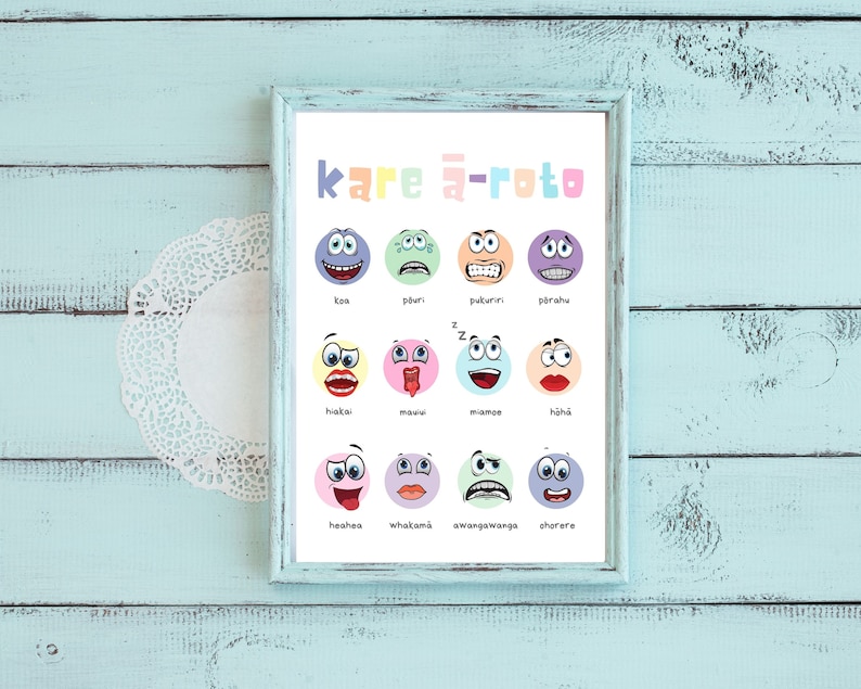 Feelings Poster - Te Reo Maori to English - Classroom Decor - Teaching ...