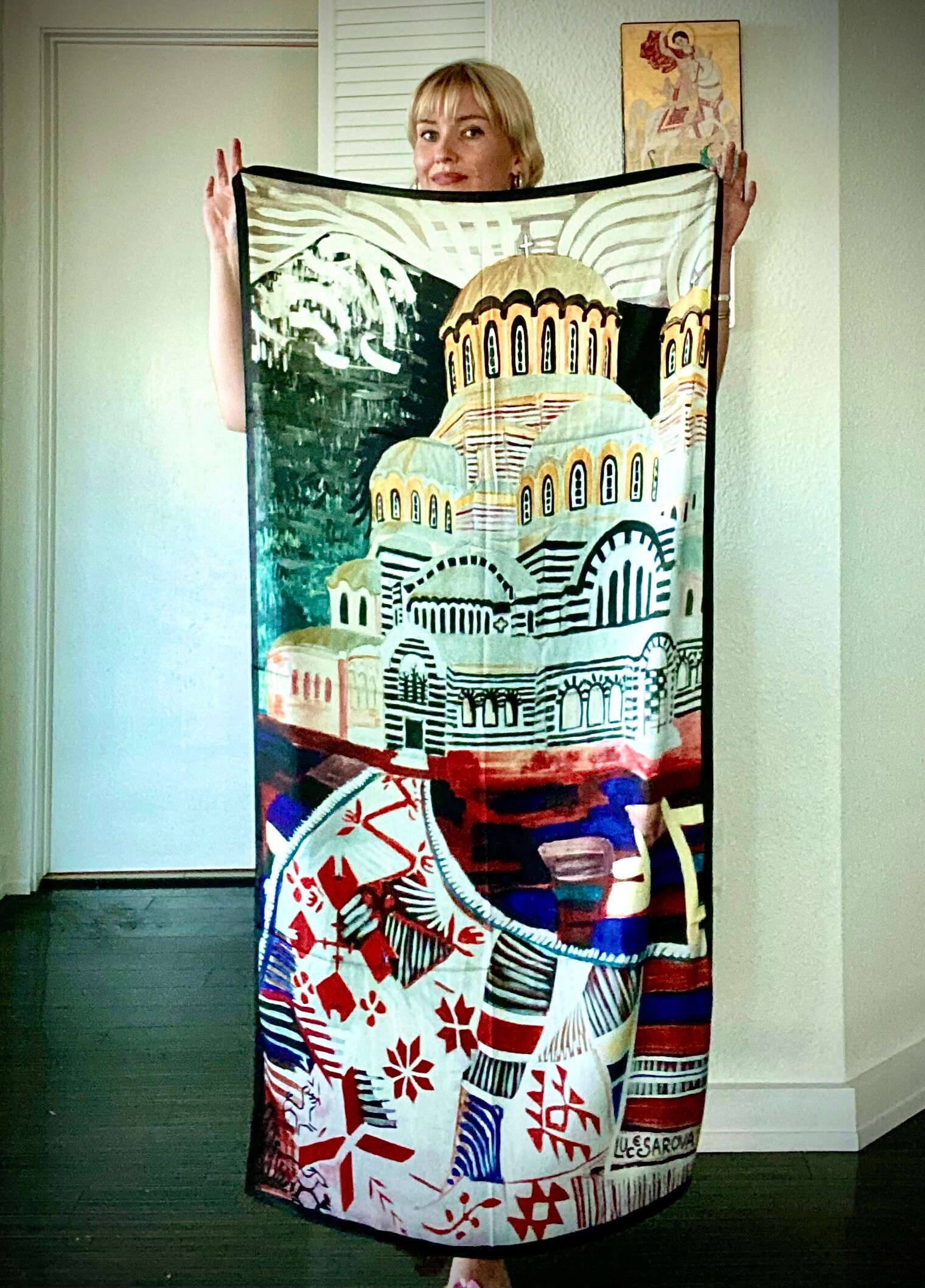Satin Scarf bulgarian Soul 27X55. Perfect Gift for Christmas or ...