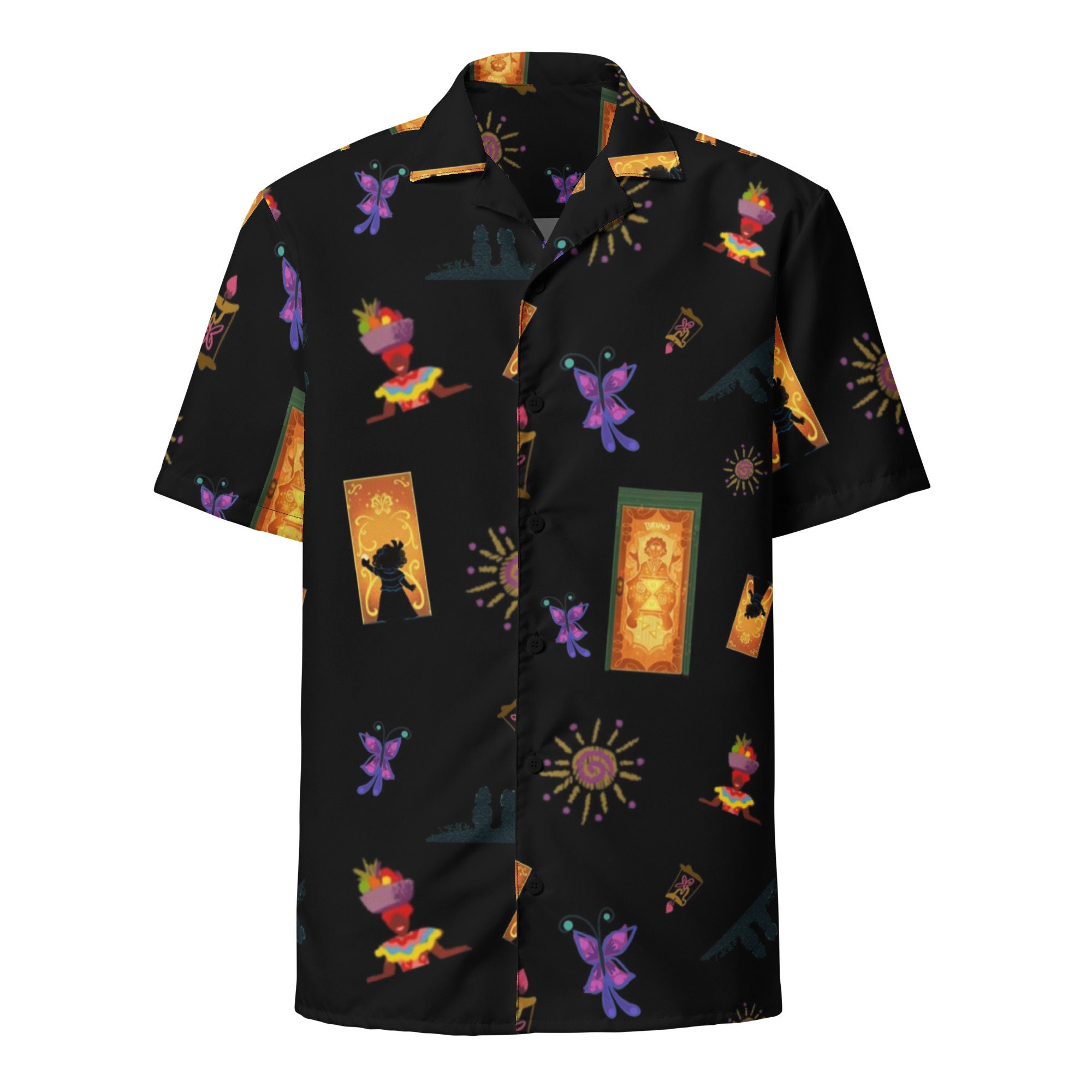 Disney Encanto Inspired Pattern Button Down Shirt-disneyworld - Etsy