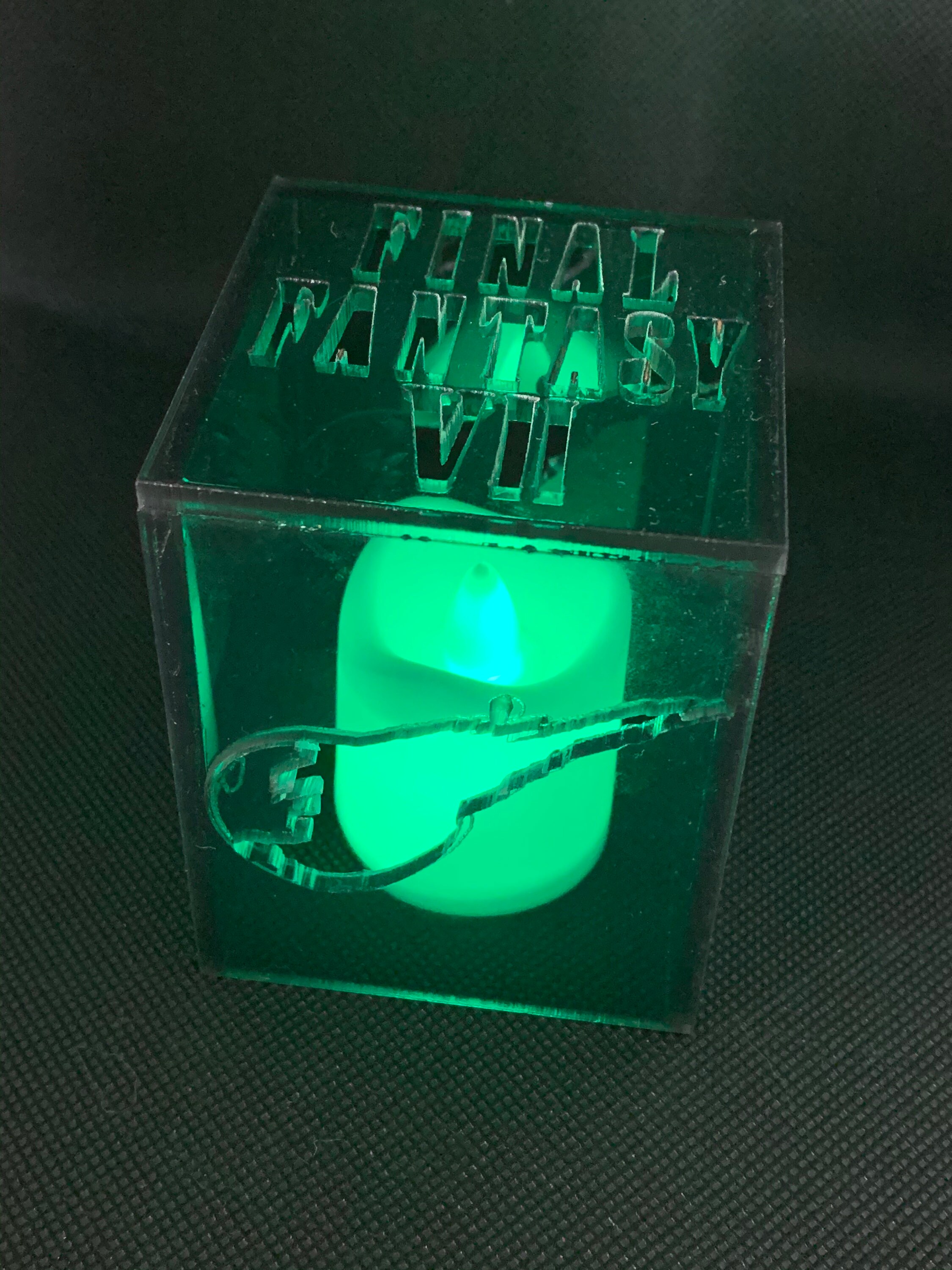 Final Fantasy VII (7) Black Meteor Holy Logo Lantern W/ Green Light - Etsy