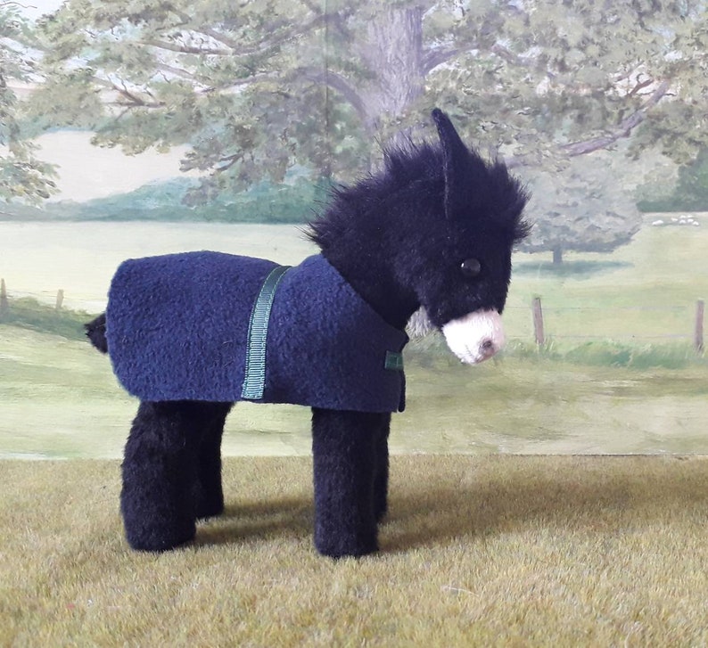 Black Donkey Foal Baby - Handmade Cute Plush Collectable Teddy - Faux ...