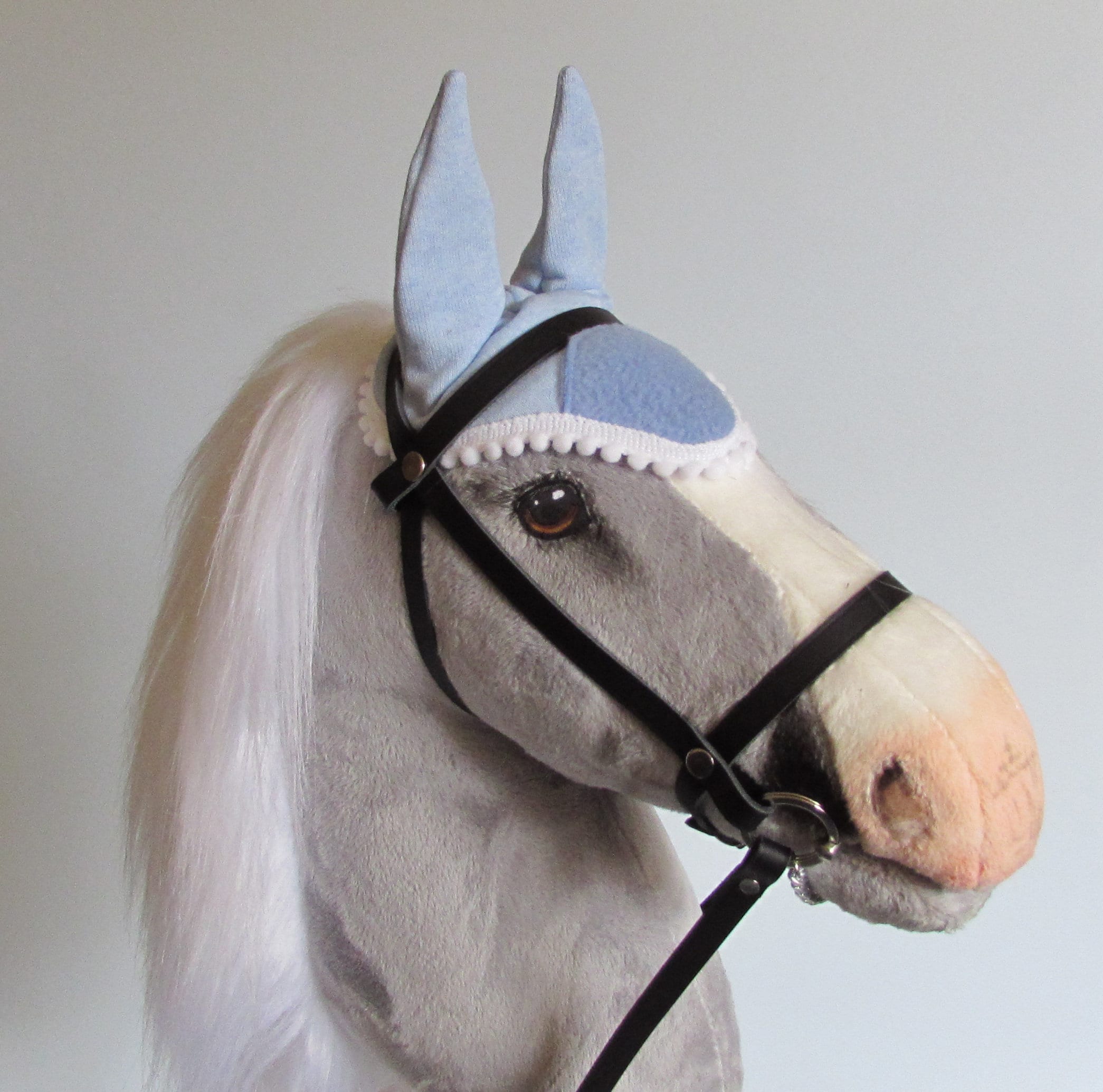 Deluxe Ear Bonnet Pale Blue for Hobby Horse Fly Veil for | Etsy