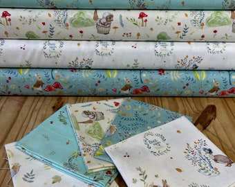 Peter Rabbit Fabric NEW Collection 100% Organic Cotton Peters Garden - Etsy