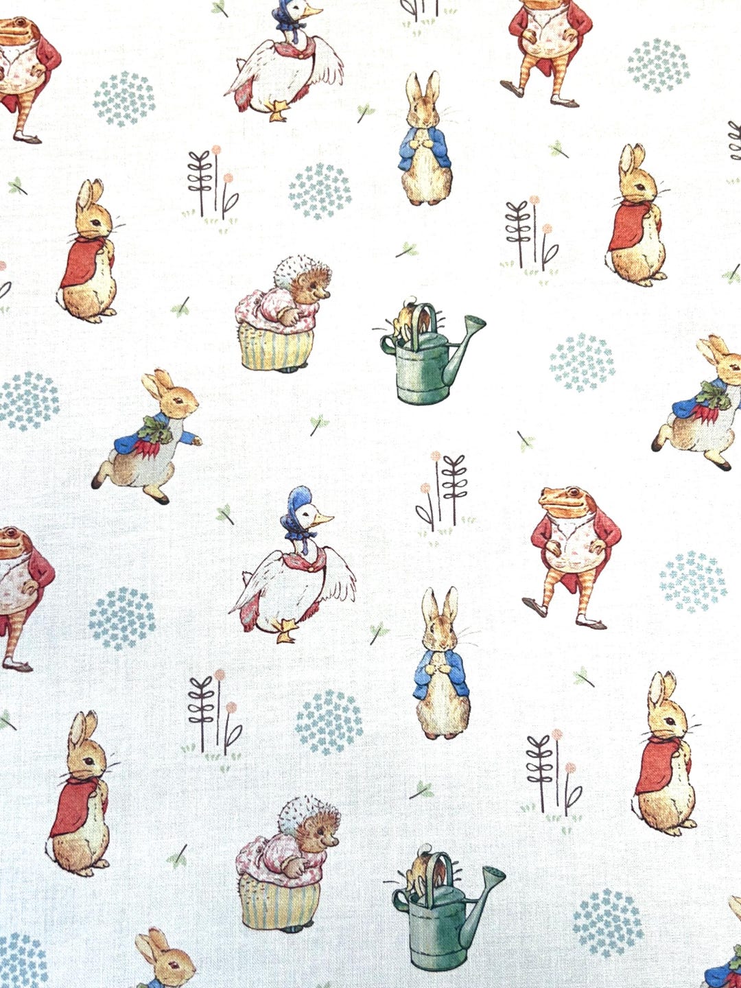 Classic Peter Rabbit Characters Fabric, Beatrix Potter Material, Fat ...