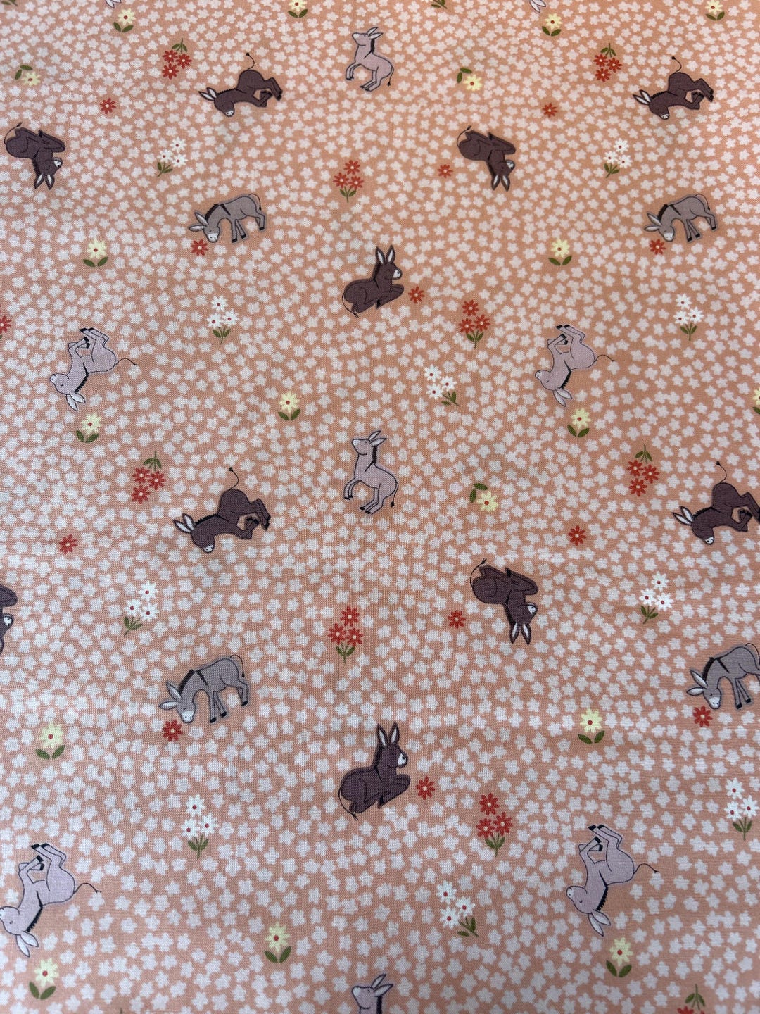 Lewis and Irene Donkey Fabric, Quilters/sewers Gift, Sewing Material ...