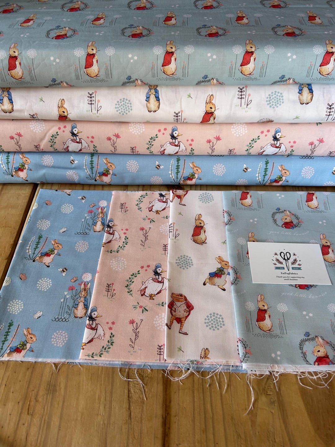 Classic Peter Rabbit and Friends Fabrics, Beatrix Potter Material by ...